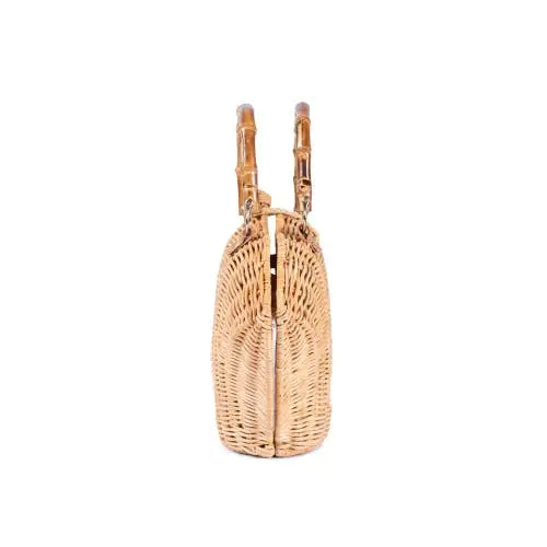 JELAVU Shelly Rattan Crossbody Bag