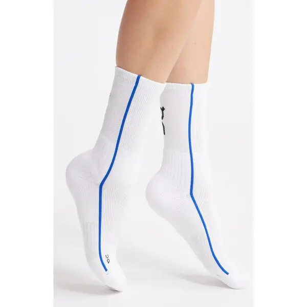 On Court Crew Socks - White/ Indigo
