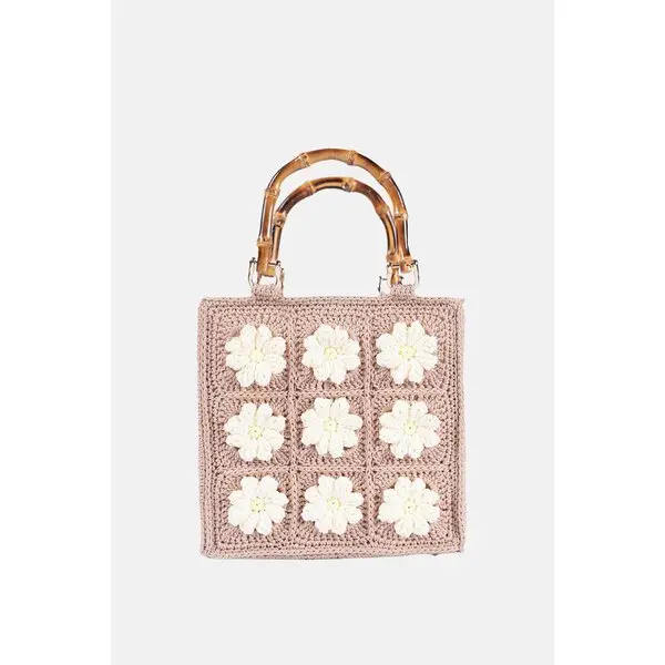 JELAVU Blossom Crossbody Bag - Beige/daisy