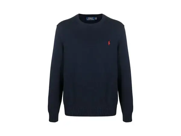 Polo Ralph Lauren Cotton Crew Neck Long Sleeve Pullover - Blue