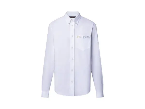 LOUIS VUITTON Embellished Longsleeved Cotton Shirt