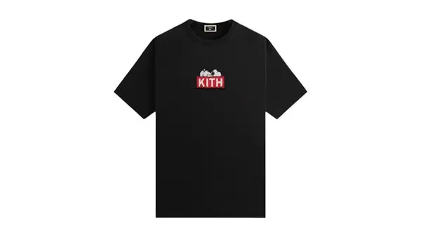 Kith X Peanuts Doghouse Classic Logo Tee Shirt - Black
