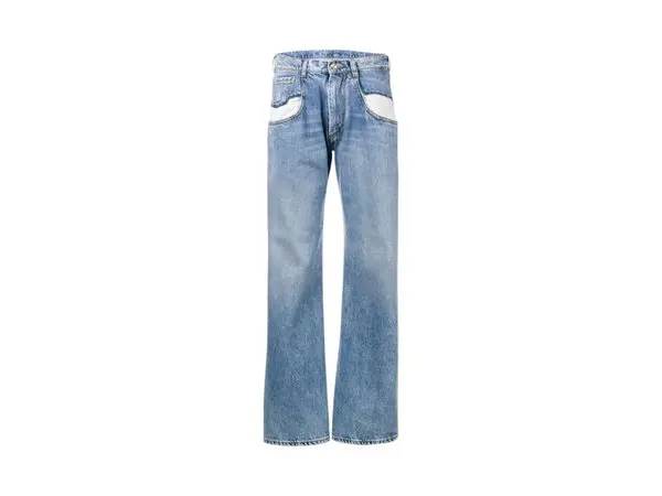 MAISON MARGIELA 5-pocket Wide-leg Denim Pants - Blue