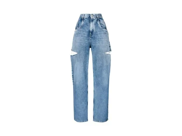MAISON MARGIELA 5 Pocket Slash Detail Jeans - Blue