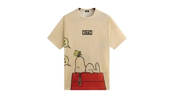 Kith X Peanuts Sleeping Doghouse Comic Vintage Tee Shirt