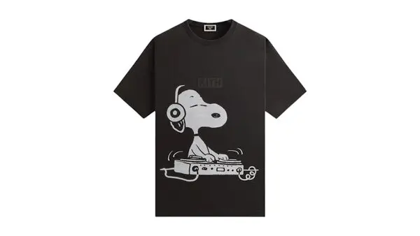 Kith X Peanuts Snoopy Dj Vintage Tee Shirt