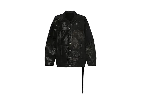 Rick Owens Giacca In Denim Jumbo Worker Jacket - Black