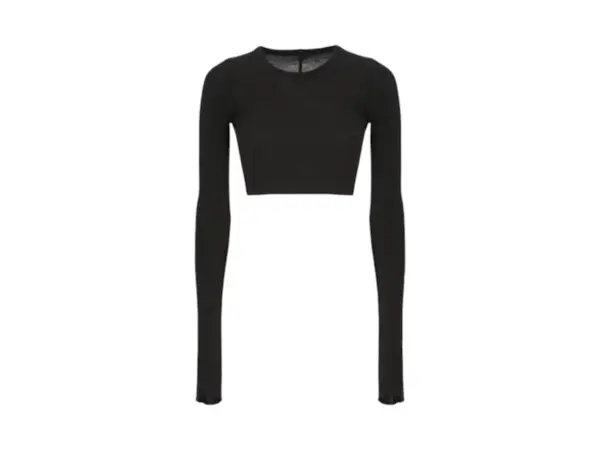 Rick Owens Long Sleeve Crop Tee Shirt