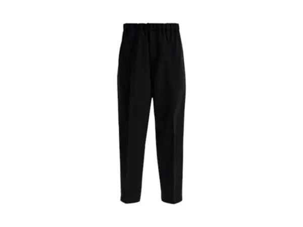 JIL SANDER Tapered Gabardine Trousers - Black