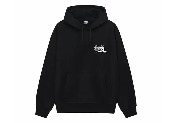 StÜssy Relaxed Fit Hoodie - Black