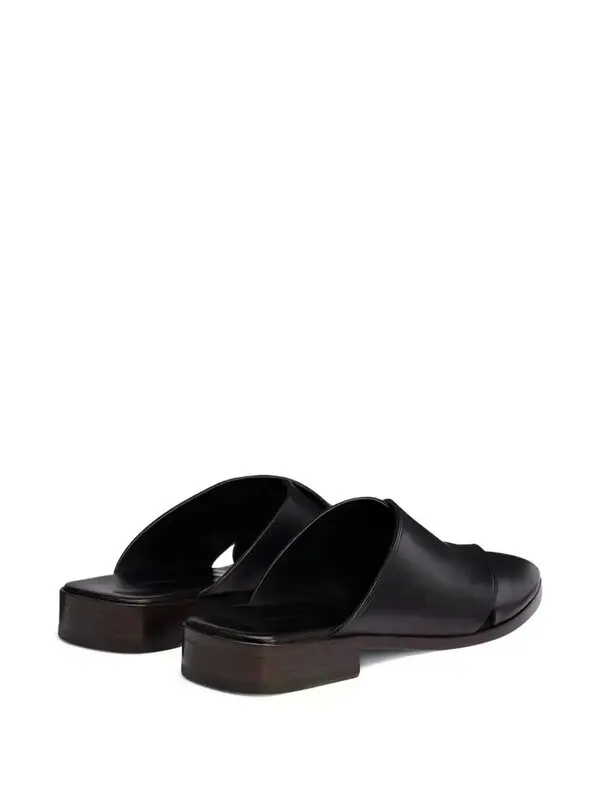 LEMAIRE Cross Leather Slides