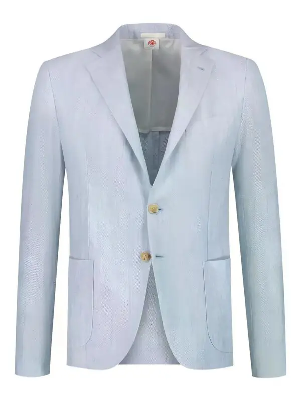LUIGI BORRELLI Herringbone Blazer - Blue
