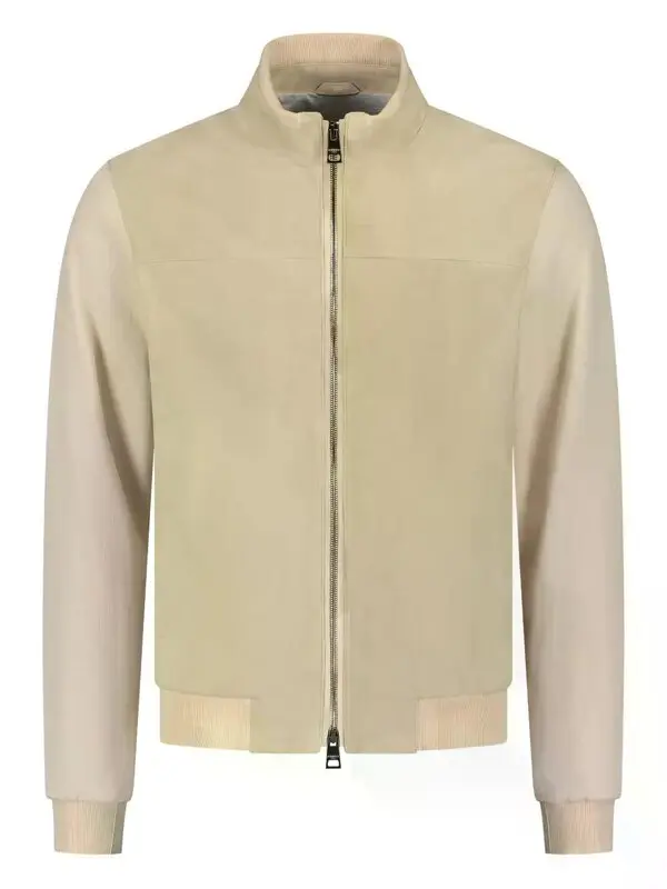 LUIGI BORRELLI Suede Bomber Jacket