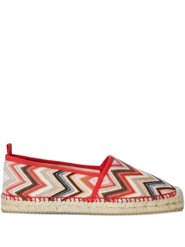 Missoni Zigzag-pattern Espadrilles - Red