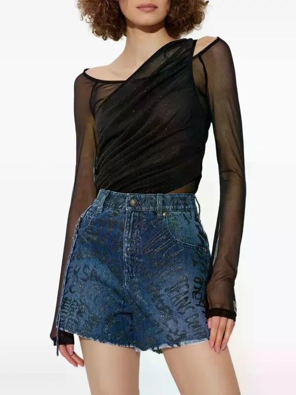 Versace Draped Top - Black
