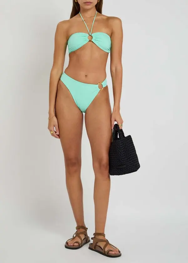 AWAY THAT DAY Lido Unidici Metallic Lurex Bikini Top