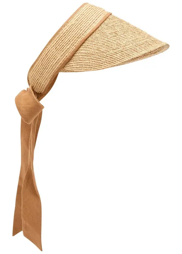 Lack Of Color Raffia Visor - Natural