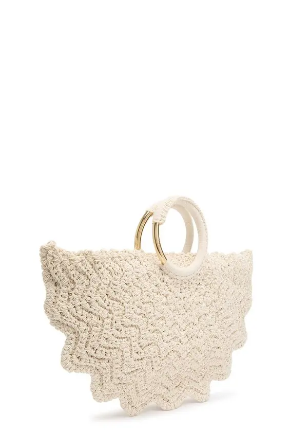 Chloé Paravent Logo Raffia Tote - Ivory