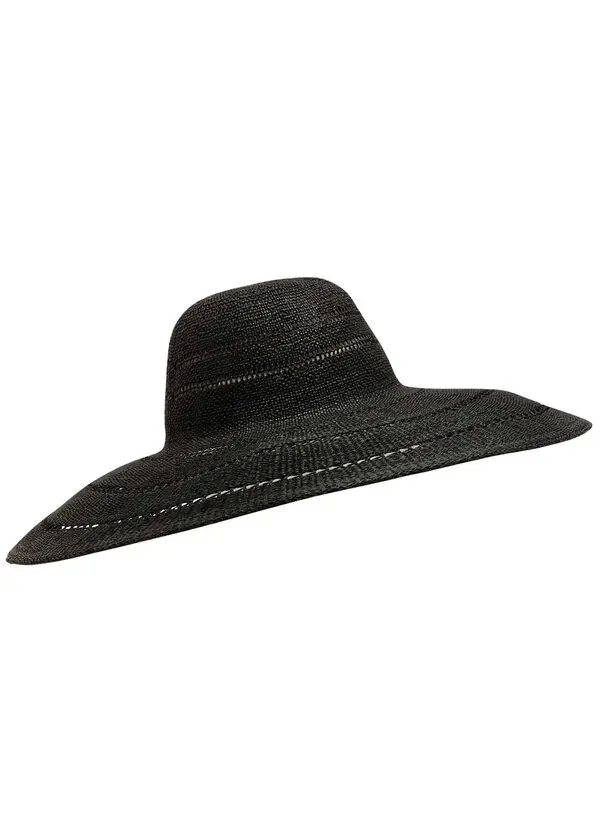 Lack Of Color Riveria Straw Sun Hat - Black