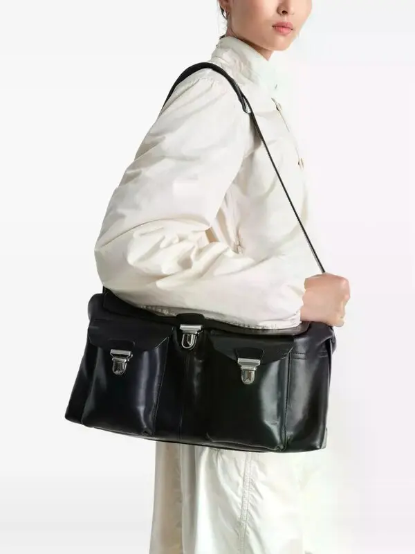 LEMAIRE Week-end Gear Shoulder Bag - Black