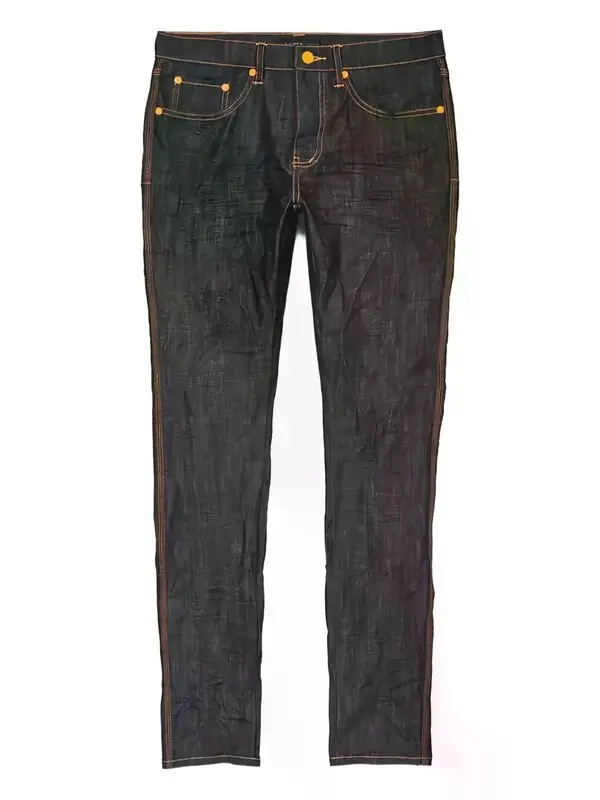 PURPLE BRAND Contrast-stitching Skinny Jeans - Black