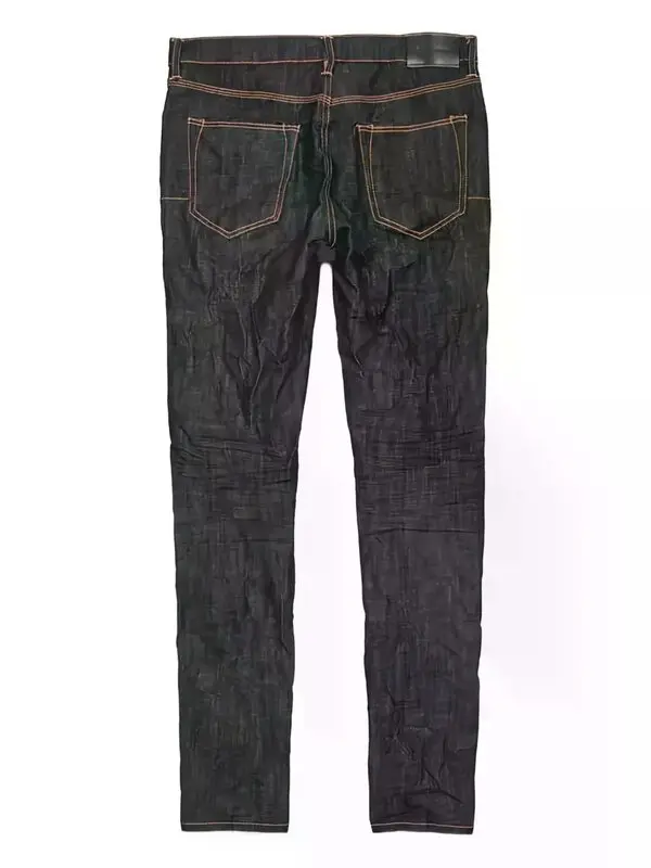 PURPLE BRAND Contrast-stitching Skinny Jeans - Black