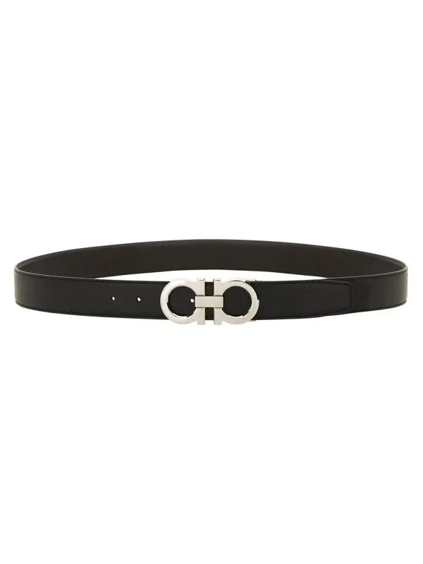 FERRAGAMO Leather Belt - Black