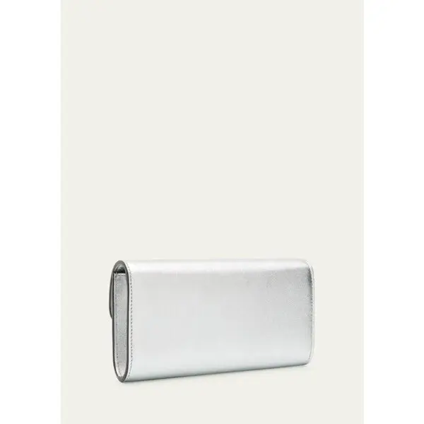 JIMMY CHOO Bing Crystal Embellished Wallet - Silver