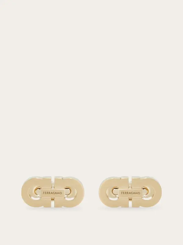FERRAGAMO Double Gancini Cufflinks - Gold