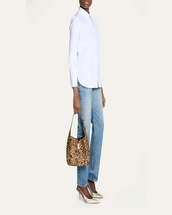 Saint Laurent Le 5 À 7 Small Hobo Bag - Leopard