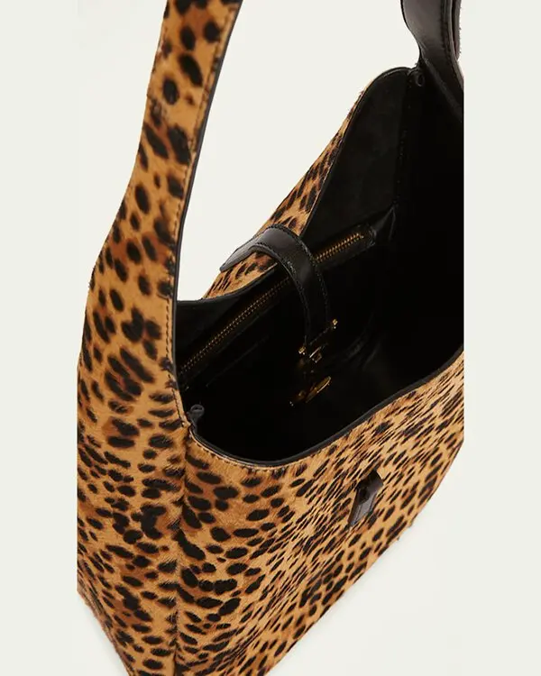 Saint Laurent Le 5 À 7 Small Hobo Bag - Leopard