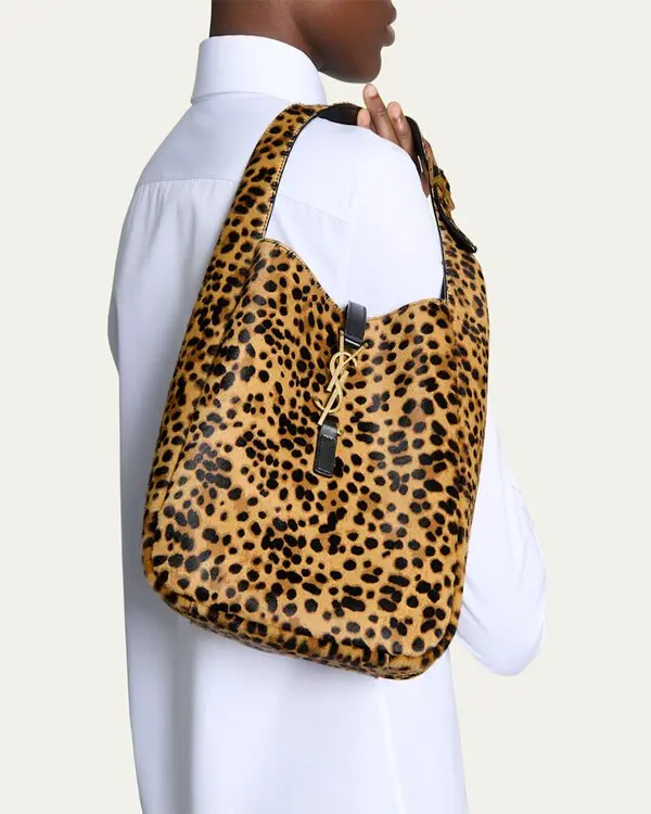 Saint Laurent Le 5 À 7 Small Hobo Bag - Leopard