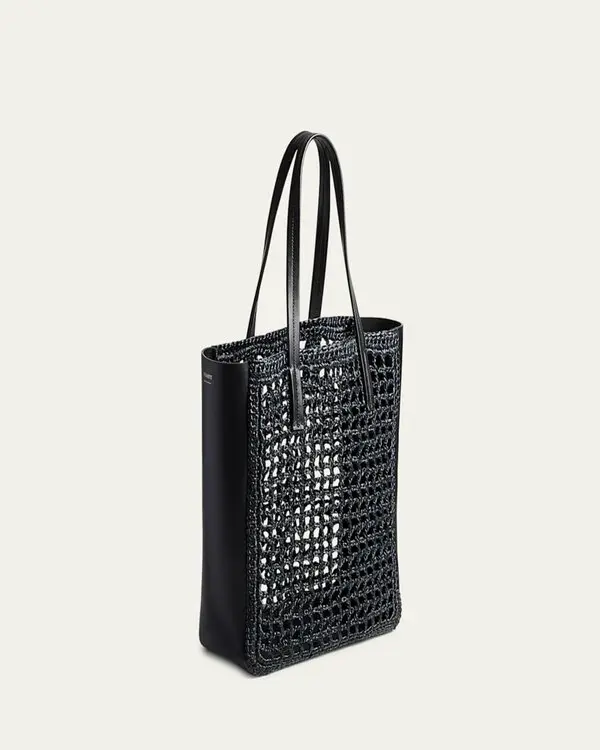 Khaite Zoe Small Raffia Tote Bag - Black