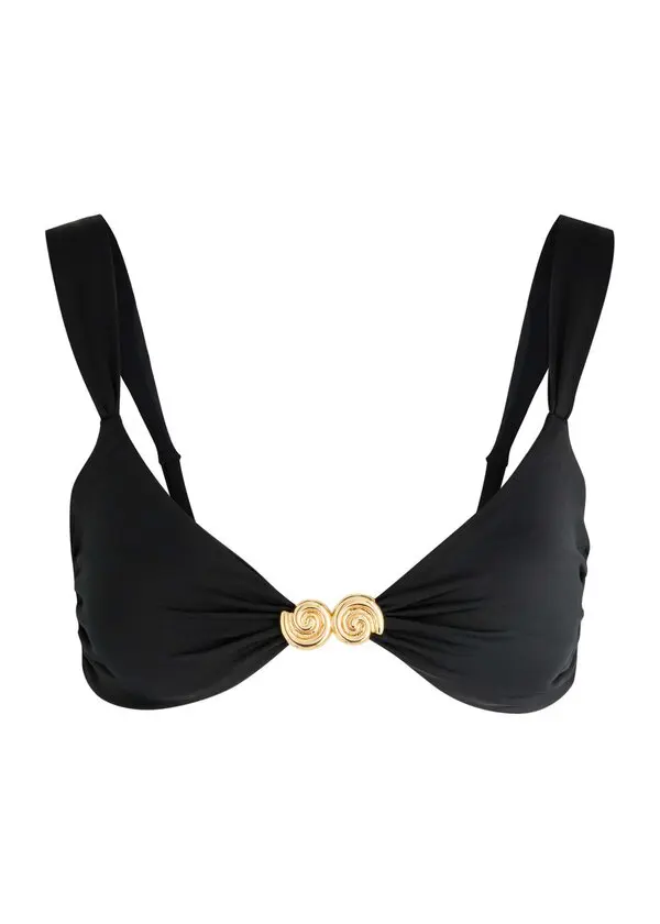 AWAY THAT DAY Lido Unidici Scoop Neck Bikini Top - Blue