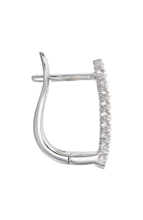 Meira T Diamond Oval Hoop Earrings