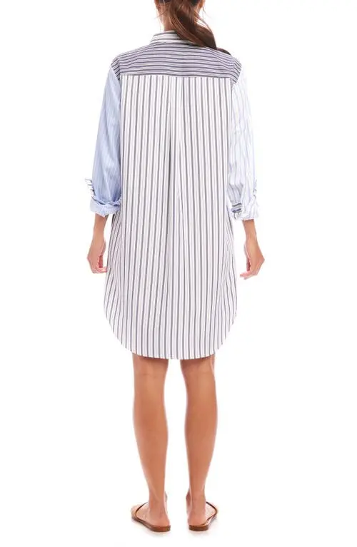 Karen Kane Mixed Stripes Shirtdress