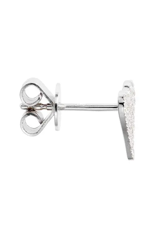 Meira T Elongated Diamond Heart Stud Earrings