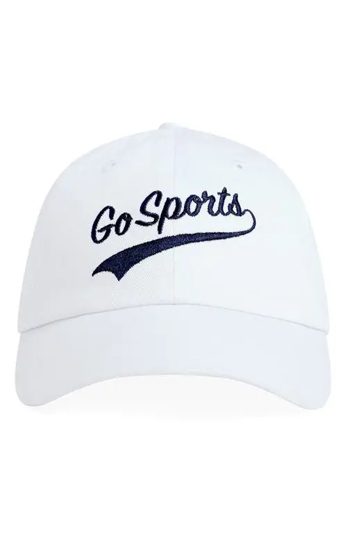 FAVORITE DAUGHTER Cotton Twill Baseball Cap - White/ Navy