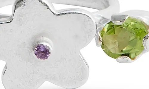 SHANA CAVE Amethyst And Peridot Ring