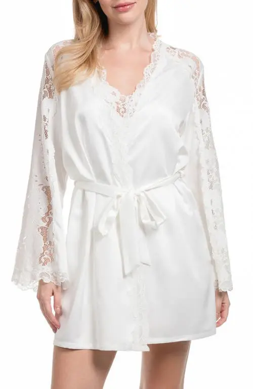 IN BLOOM BY JONQUIL Shyla Embroidered Lace Satin Wrap - Ivory