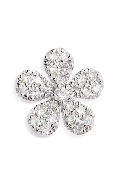 Meira T Diamond Pavé Flower Stud Earrings
