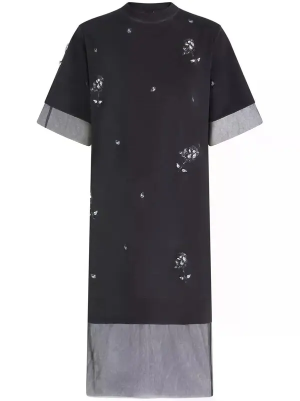 Pinko Mesh-panel T-shirt Dress