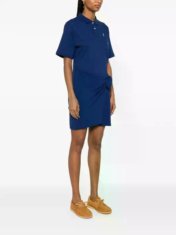 Polo Ralph Lauren Draped-panel Mini Dress - Blue
