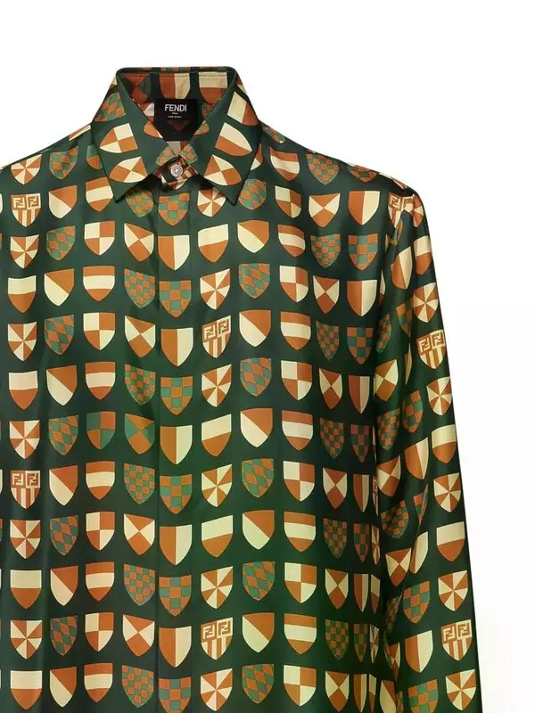 Fendi Ff Araldic-print Shirt