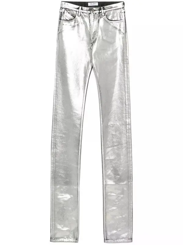 Attico Metallic-finish Jeans