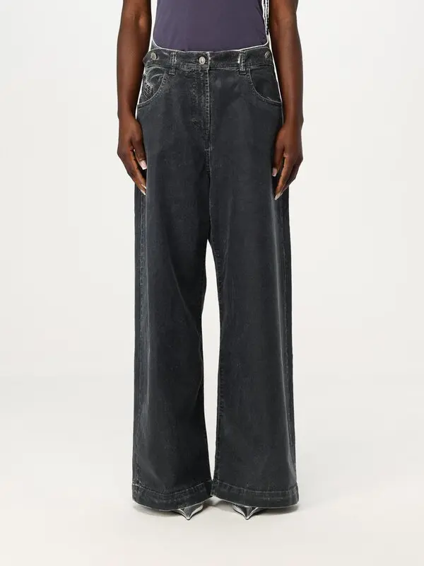 Attico Wide Leg Jeans - Charcoal