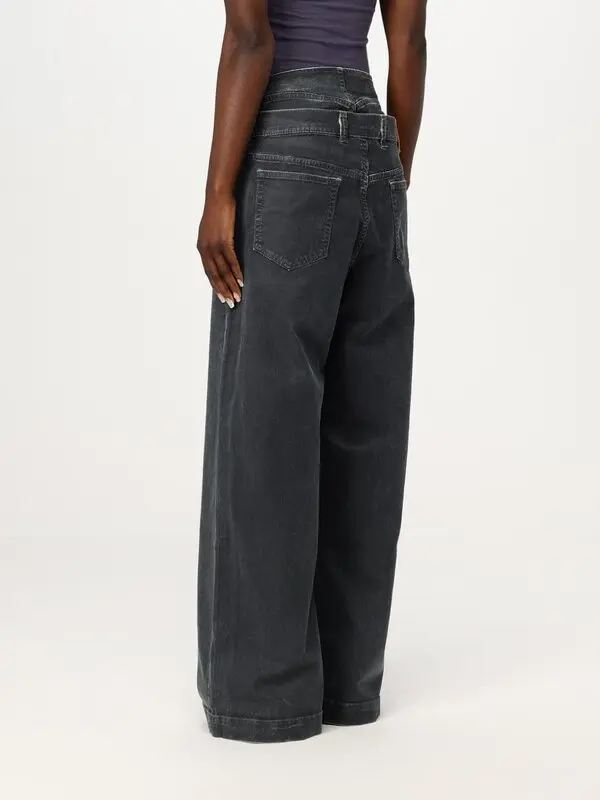 Attico Wide Leg Jeans - Charcoal