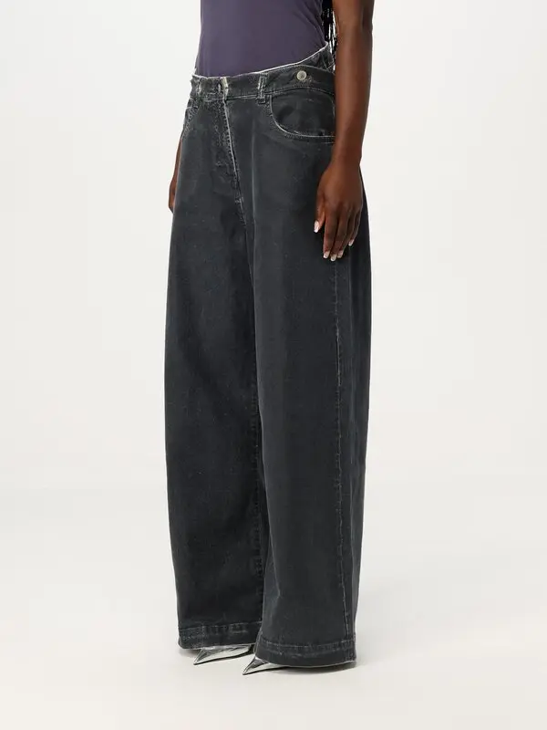 Attico Wide Leg Jeans - Charcoal