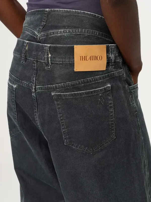 Attico Wide Leg Jeans - Charcoal