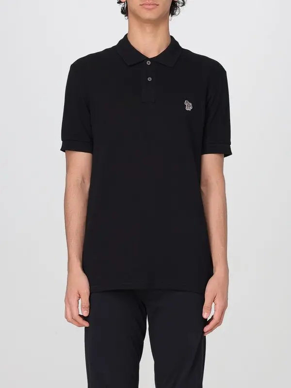 Paul Smith Cotton Polo Shirt With Logo - Black